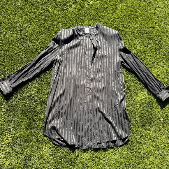 Vintage | Other | Vintage Silk Blend Black Stripe Duster | Poshmark